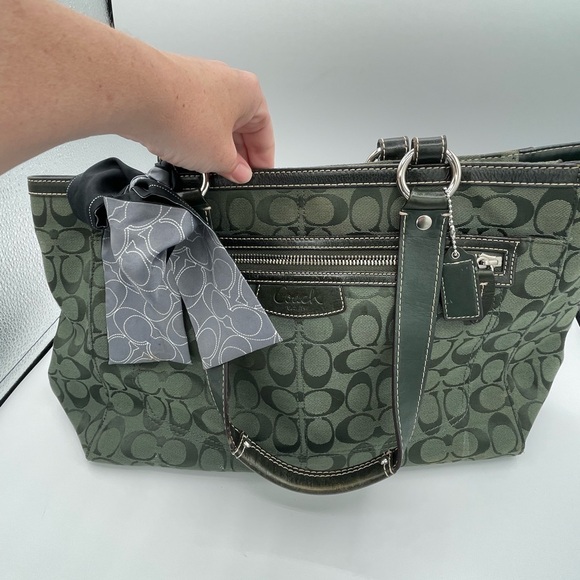 Coach | Bags | Coach Green Tote Bag | Poshmark